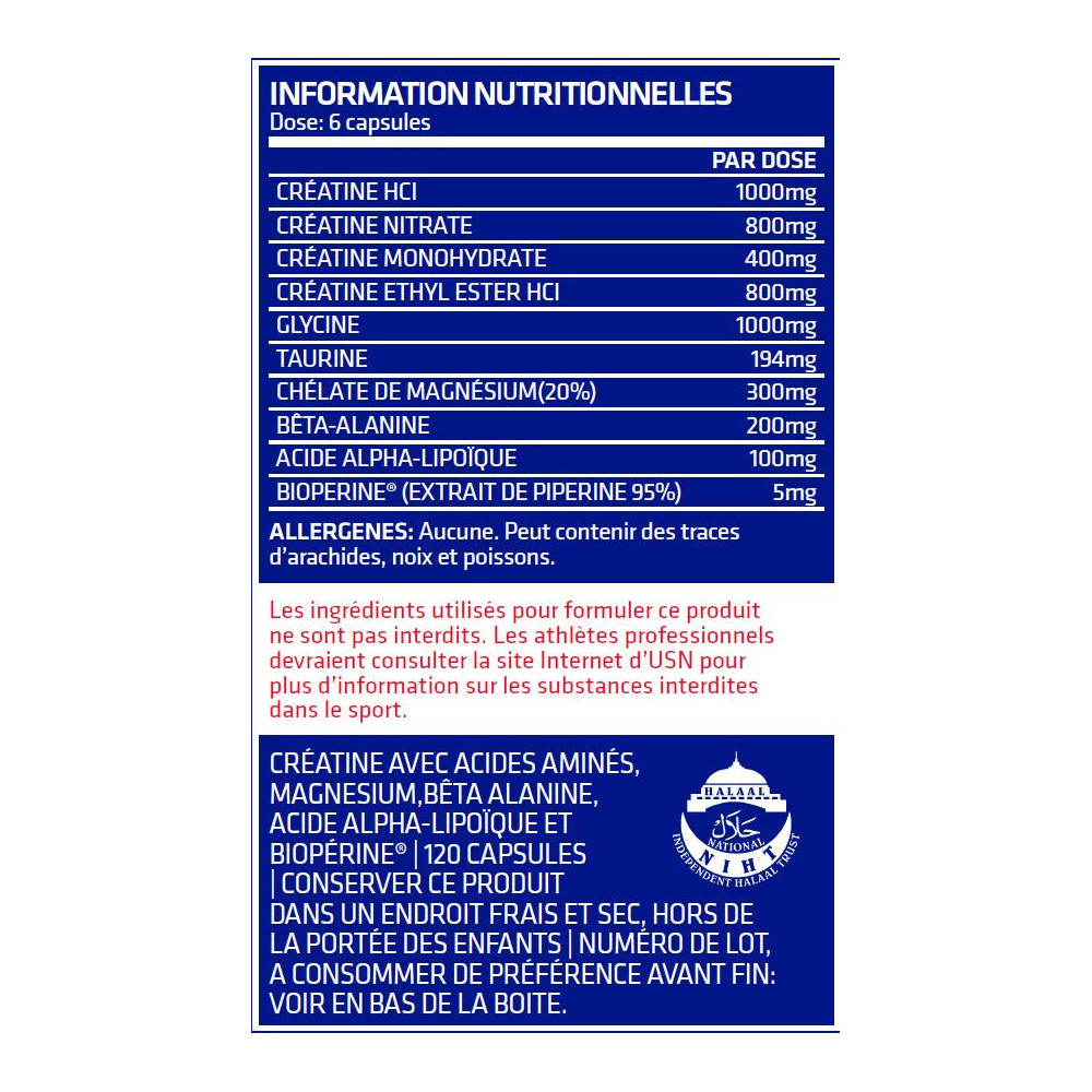 Creatine X4 120 caps - USN