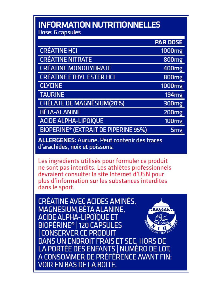 Creatine X4 120 caps - USN