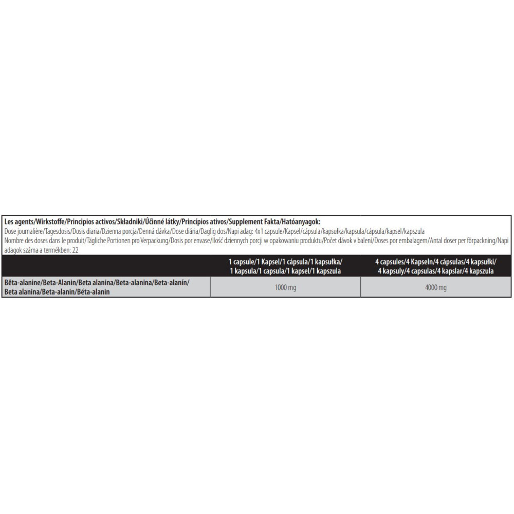 Beta Alanina 90 Caps BIOTECH - 4000mg de Beta alanina por dose