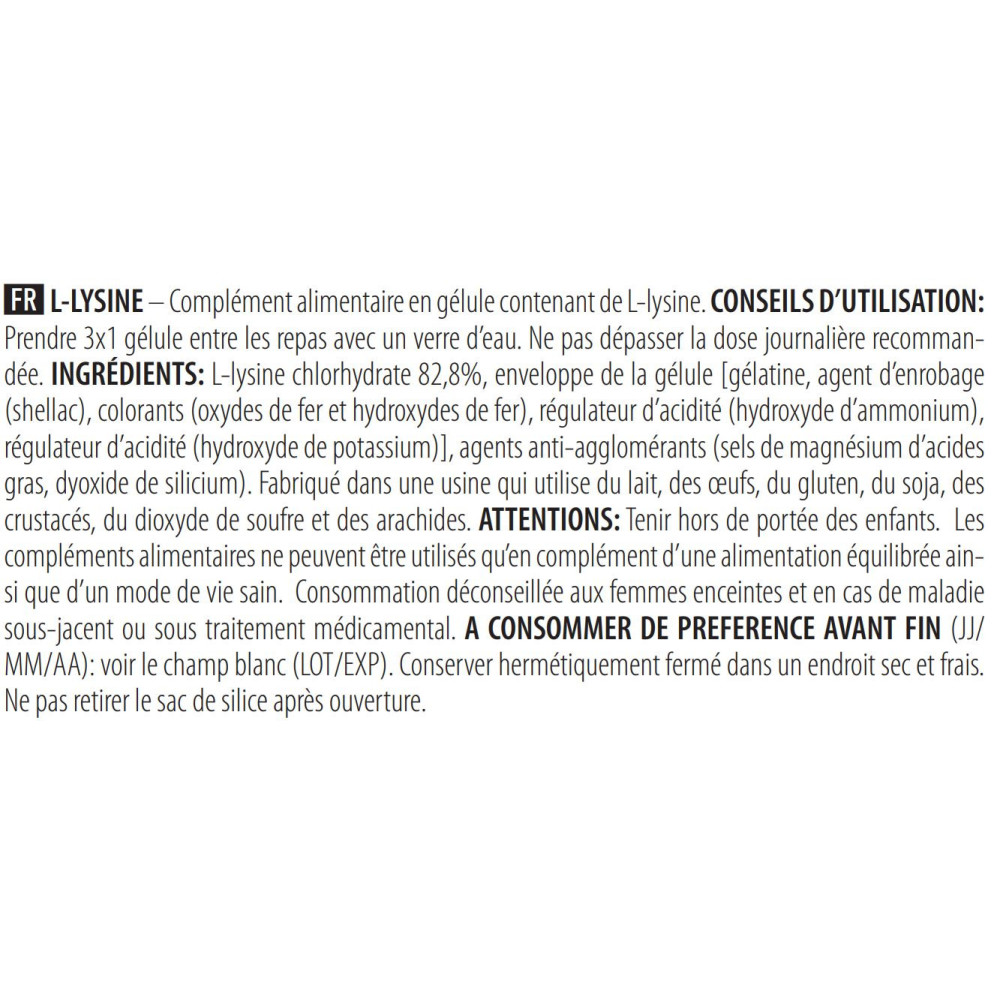 L-Lysine - Biotech USA - 90 caps