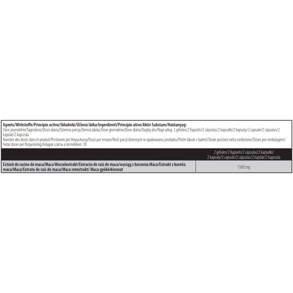 Maca 60 caps -Biotech USA - Cure tonique de Maca en gélules