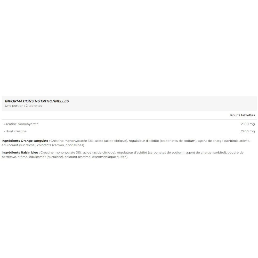 Créatine zéro effervescent (18 tabs) - Biotech USA