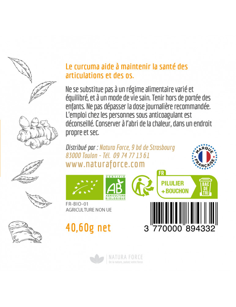 Curcuma Natura Force 90 capsules