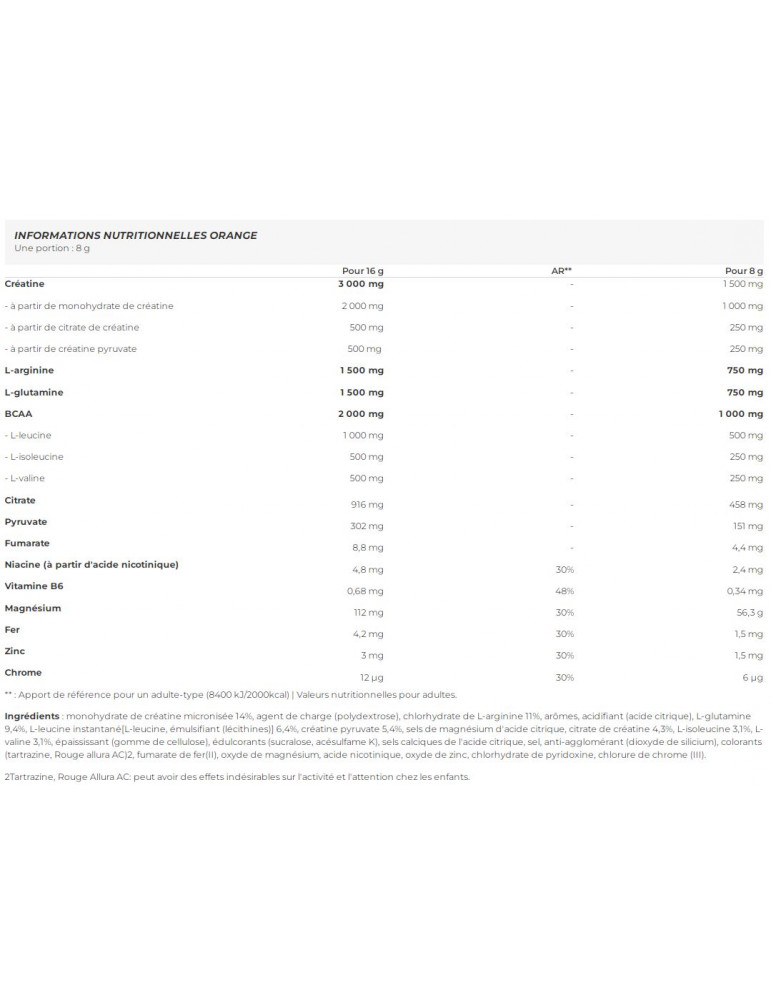 Créa zéro (320g) - Biotech USA