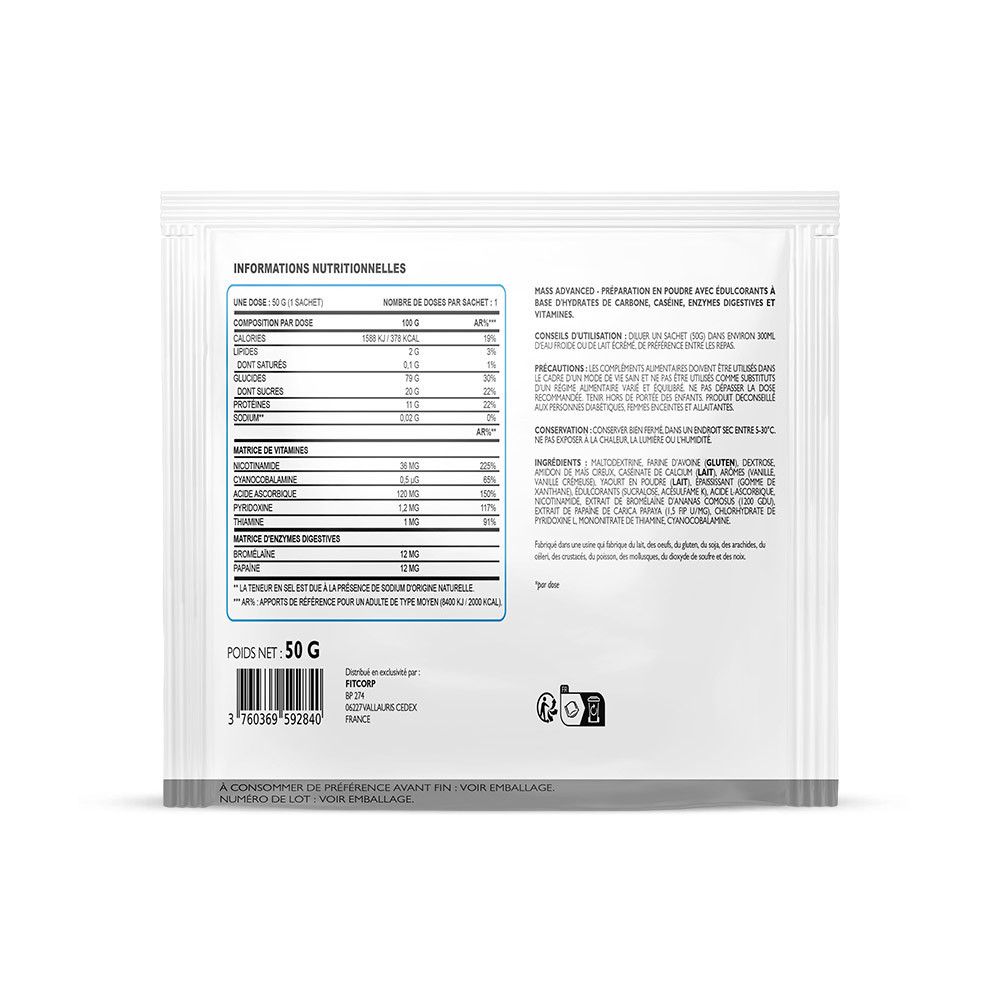 Sample Mass Advanced (50g) - Gainers - Superset Nutrition