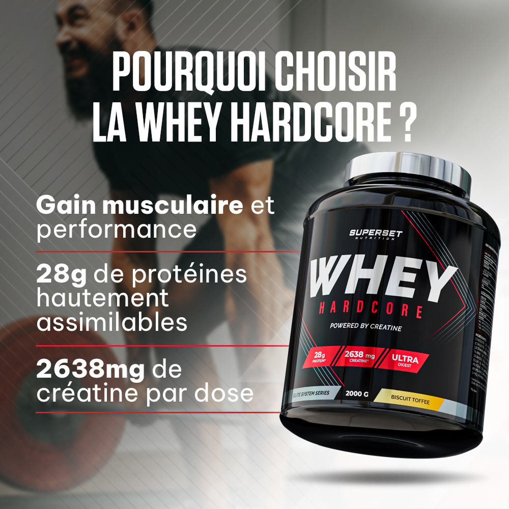 Whey hardcore (2kg) - Wei-eiwit - Superset Nutrition