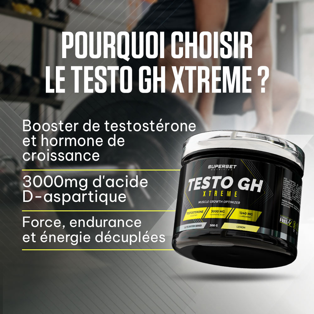 TESTO GH XTREME (300G) - Boosters de testostérone - Superset Nutrition