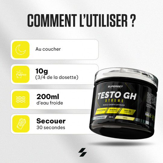 TESTO GH XTREME (300G) - Boosters de testostérone - Superset Nutrition