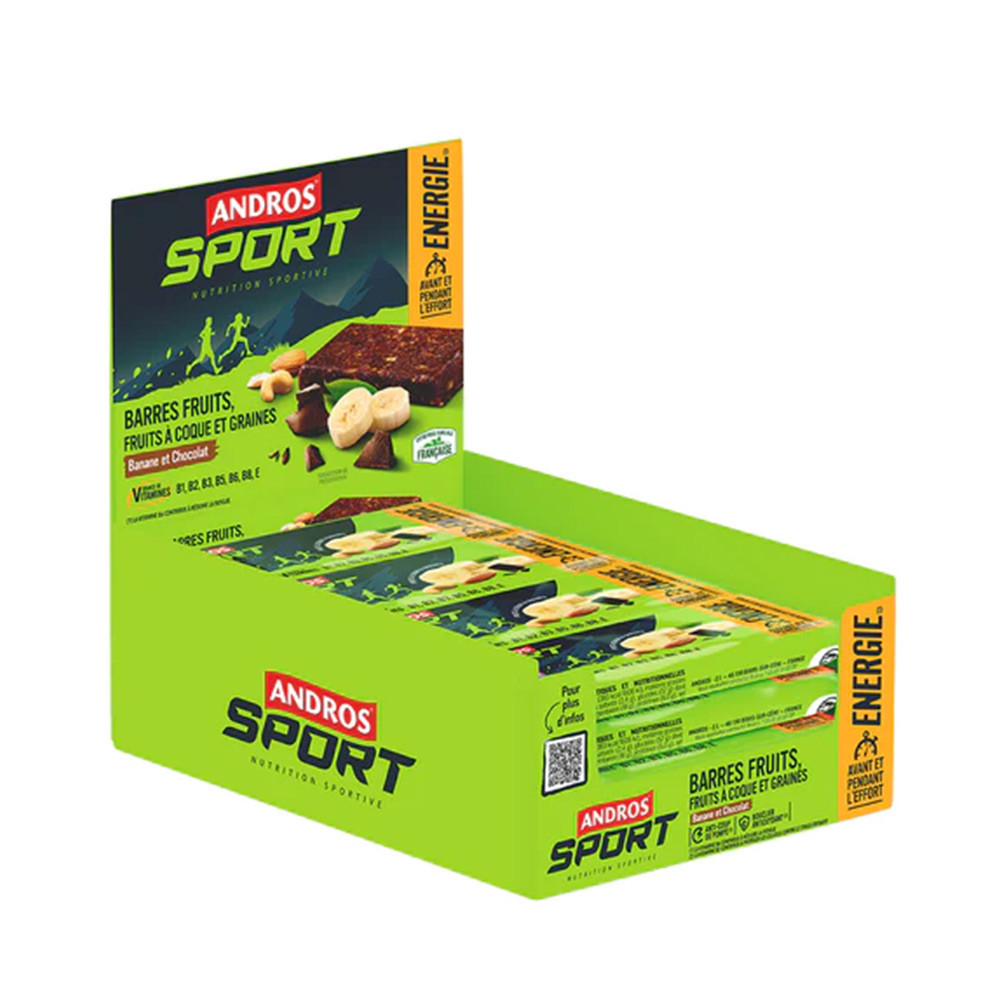 Barres énergétiques (16x40g) - Endurance - Andros Sport
