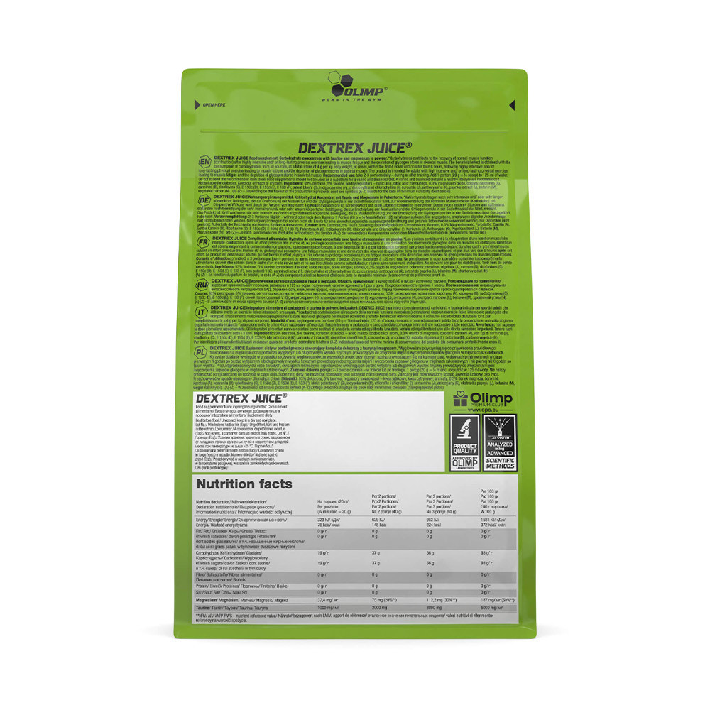 Dextrex juice (1kg) - Glucides en poudre - Olimp Sport Nutrition