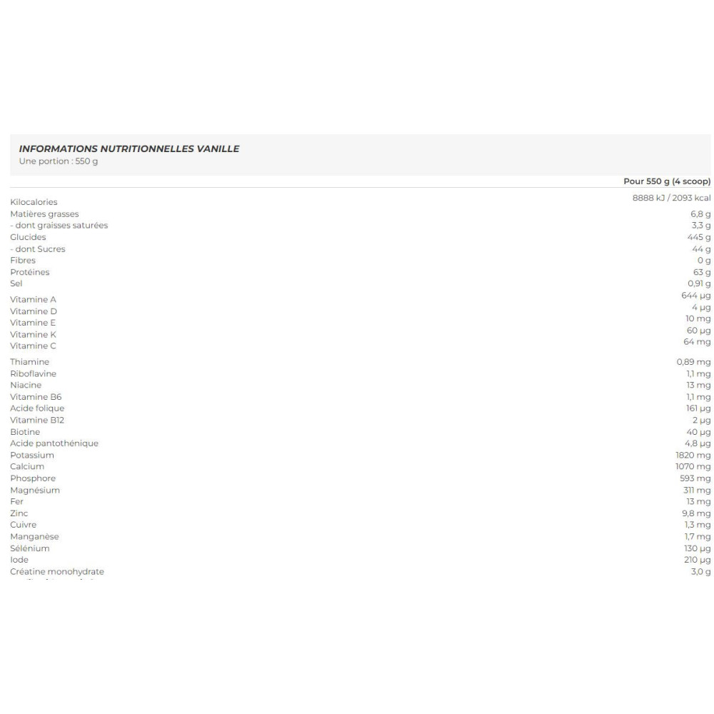 Mass tech extreme 2000 (2,7kg) - Gainers - Muscletech