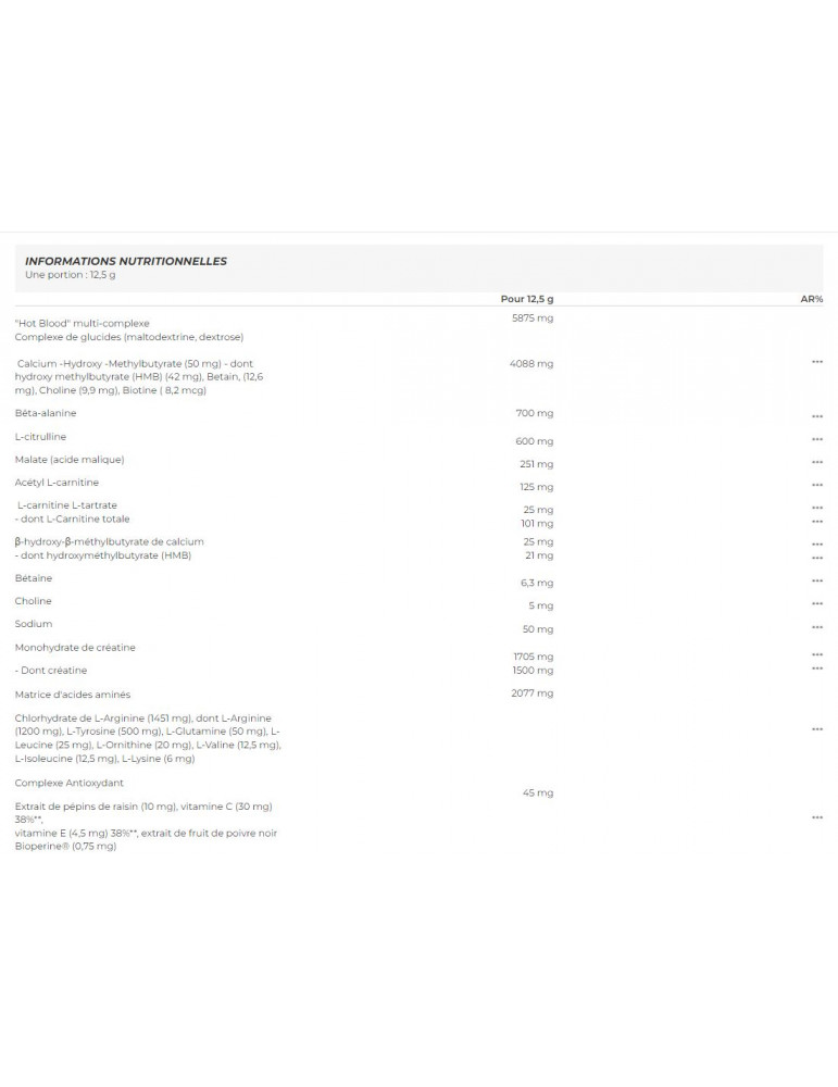 Hot blood no-stim (375g) - preworkout - Scitec Nutrition