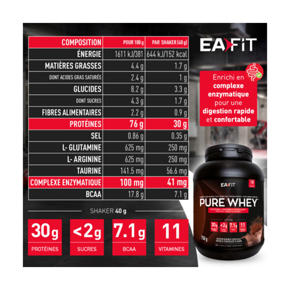 Pure whey (850g) - Protéines - Eafit