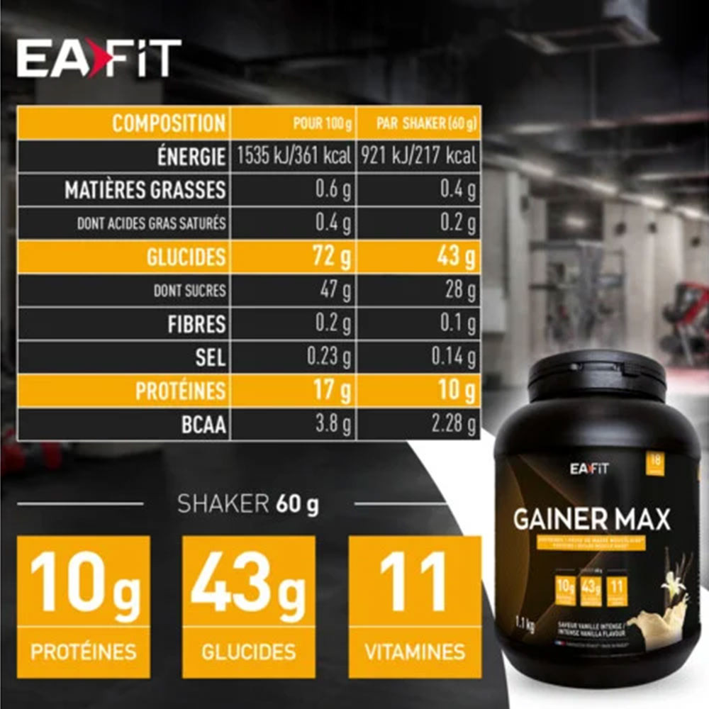 Gainer max (1,1kg) - Gainers - Eafit