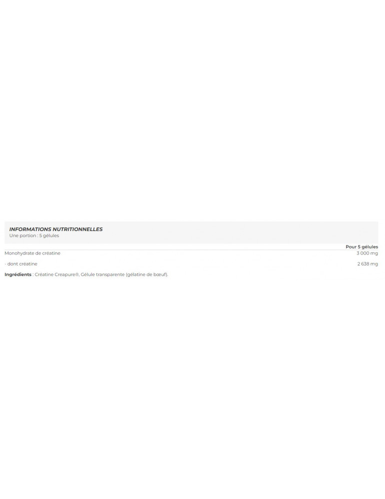 Creatine creapure (120 caps) - Créatines - Nutrimuscle
