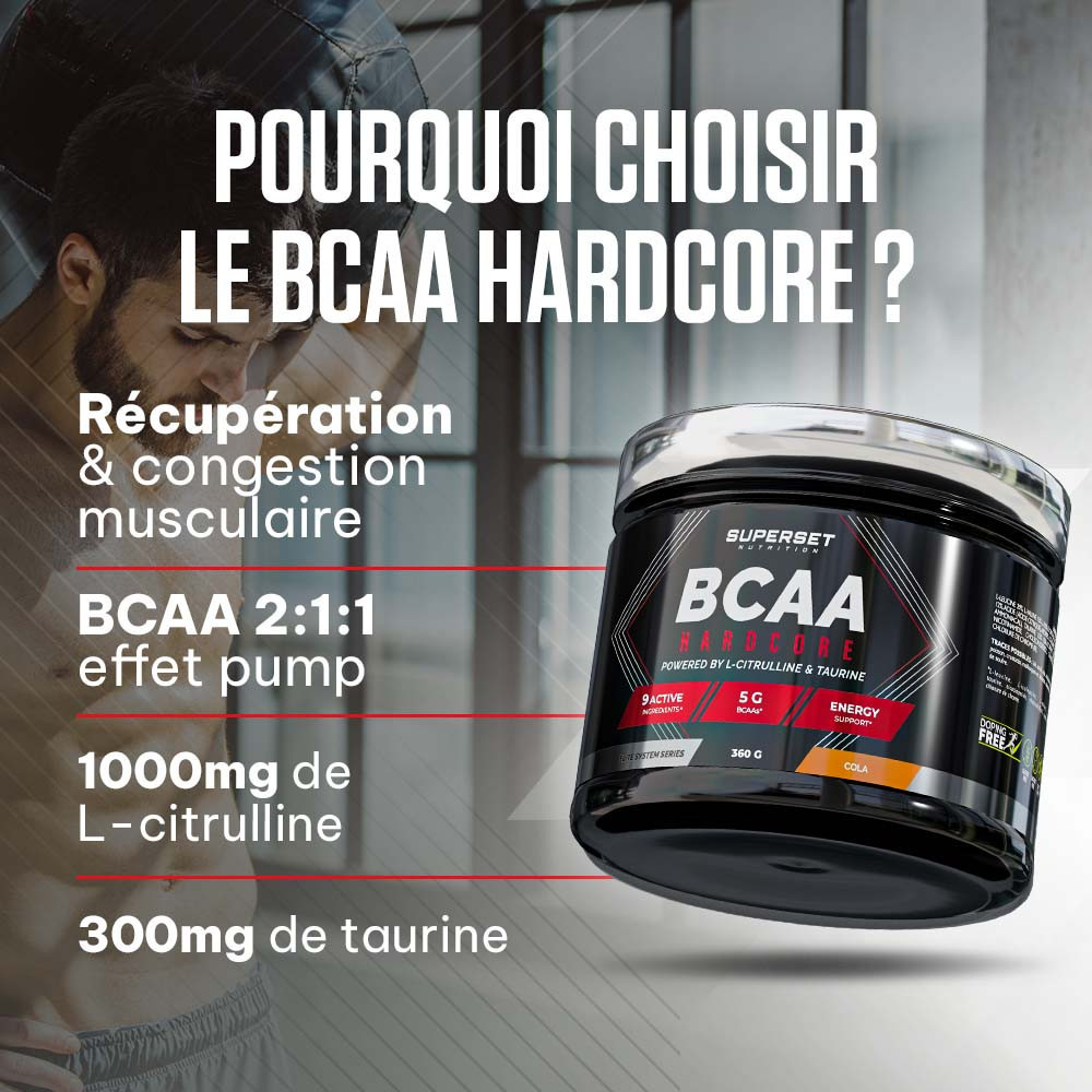 BCAA HARDCORE (360g) - BCAA & Acides aminés - Superset Nutrition