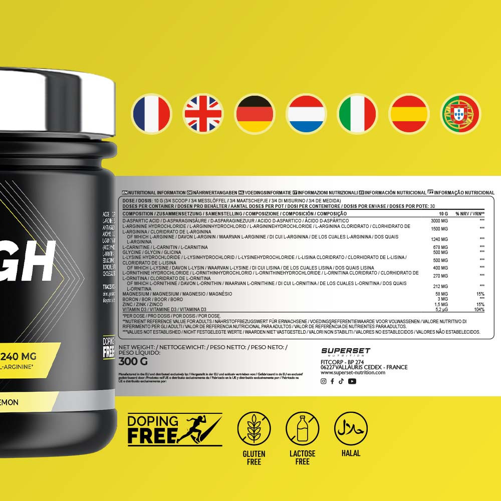 TESTO GH XTREME (300G) - Boosters de testostérone - Superset Nutrition