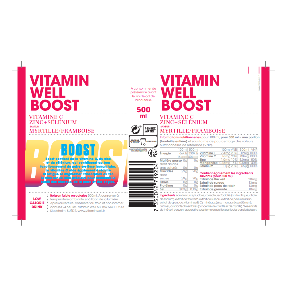 Vitamin well boost (500ml) - Vitamine - Vitamin Well