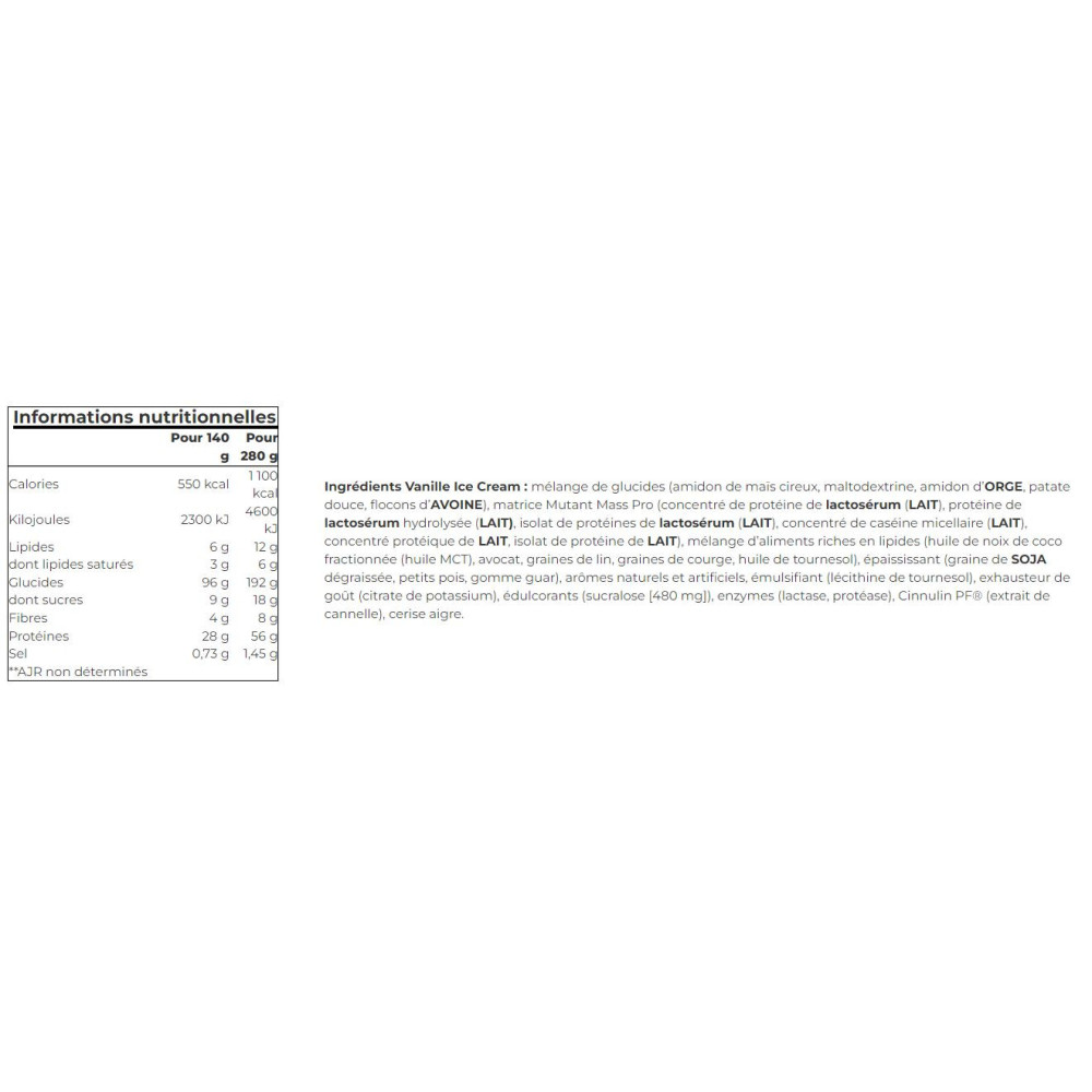 Mutant Mutant Mass 6800g - Guadagno ultracalorico