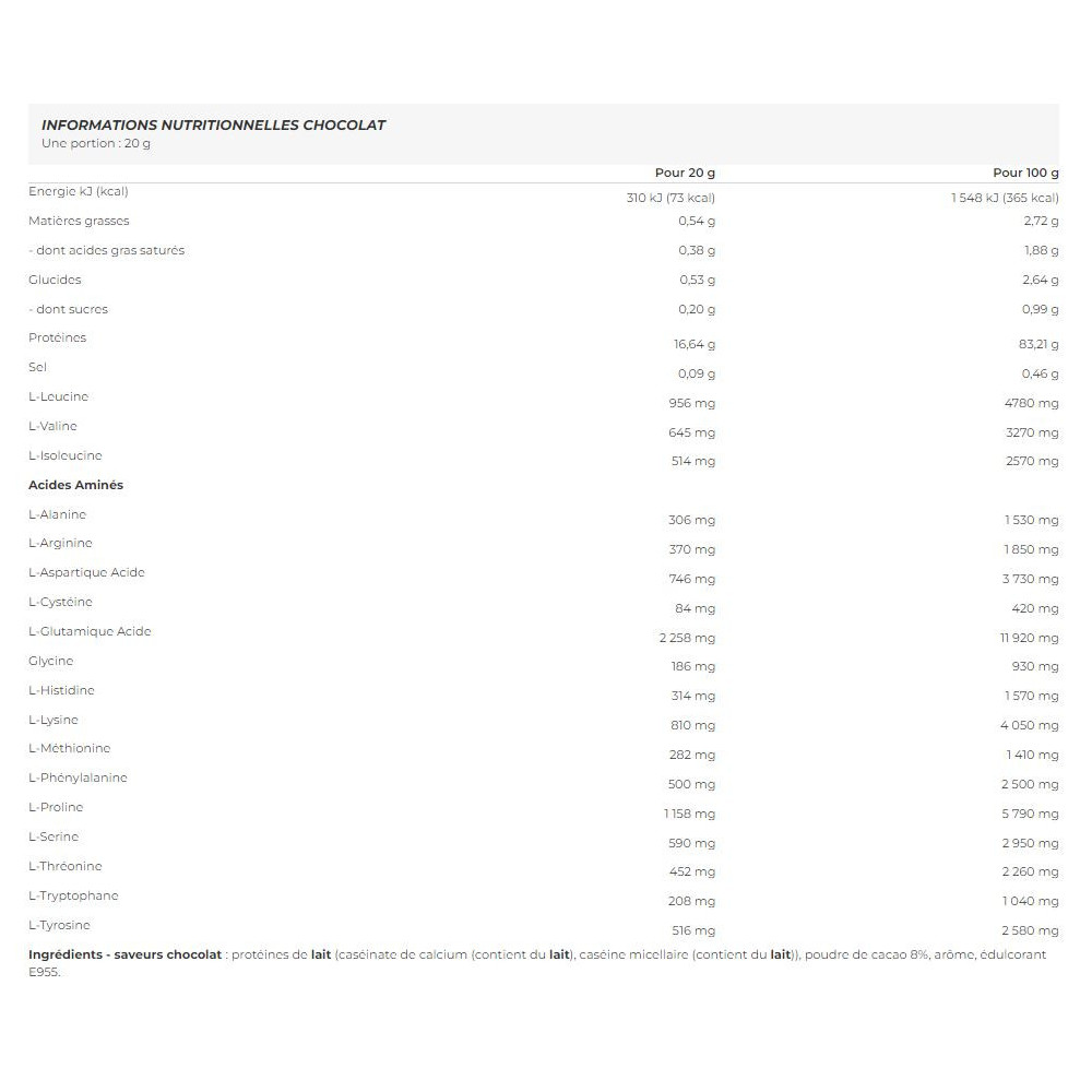 Casein protein (908g) - Caséines - QNT