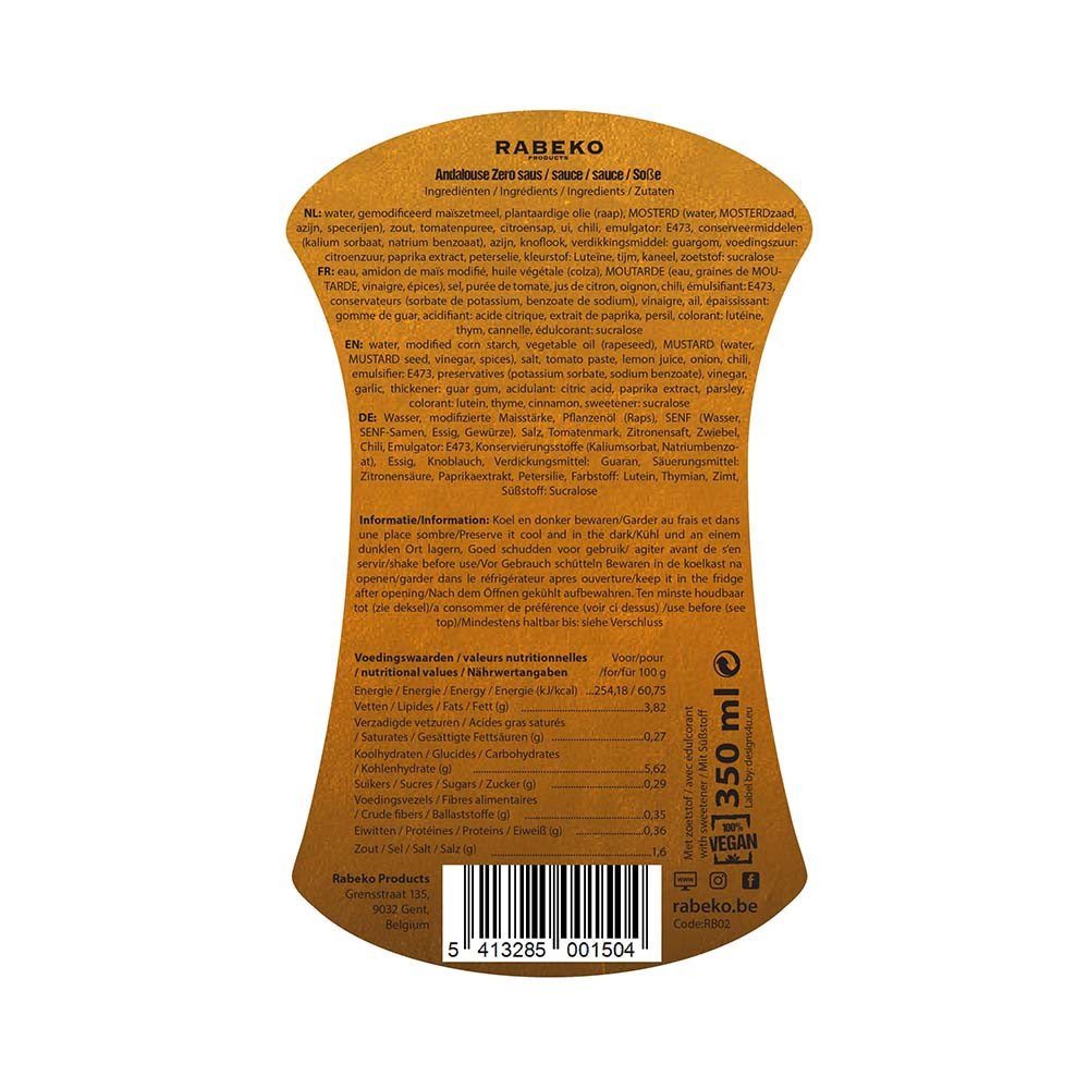 Zero sauce rabeko (350ml) - Sauces zéros - Rabeko