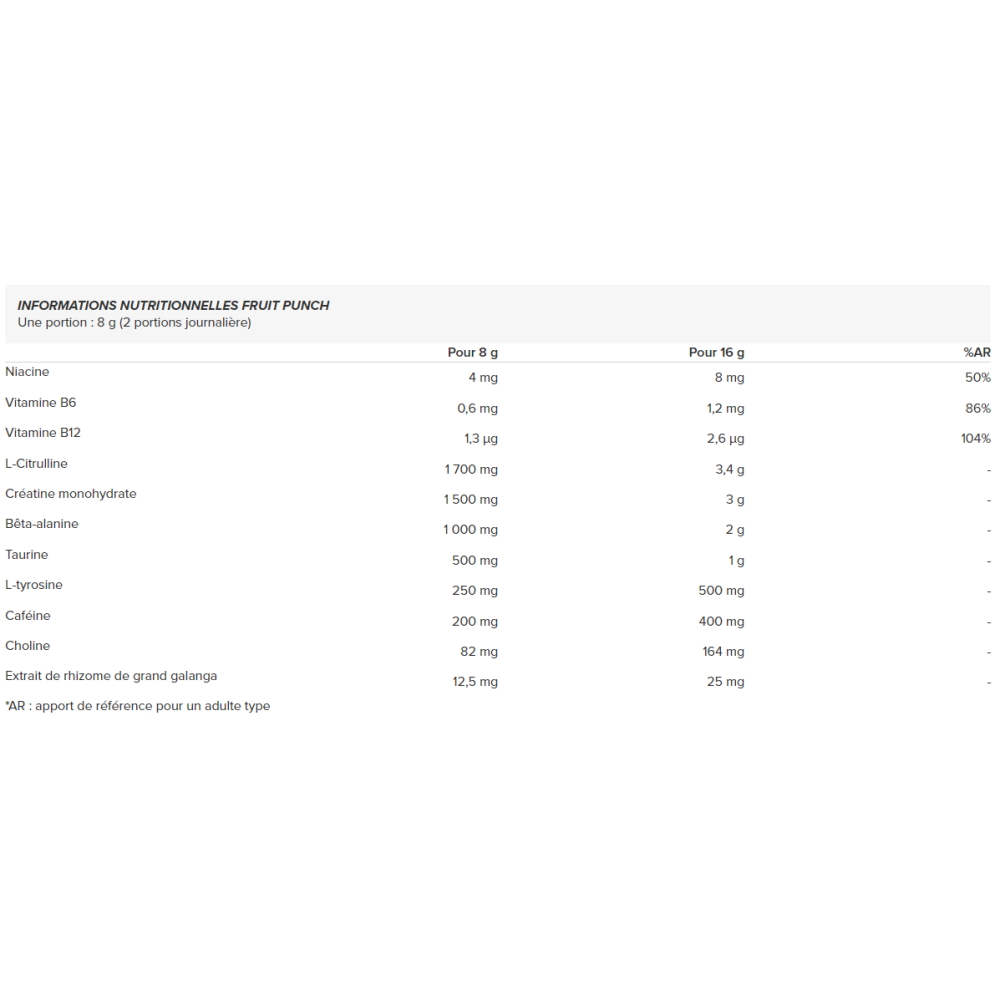 Vapor X5 pre-workout (247g) - Pré Workout - Muscletech