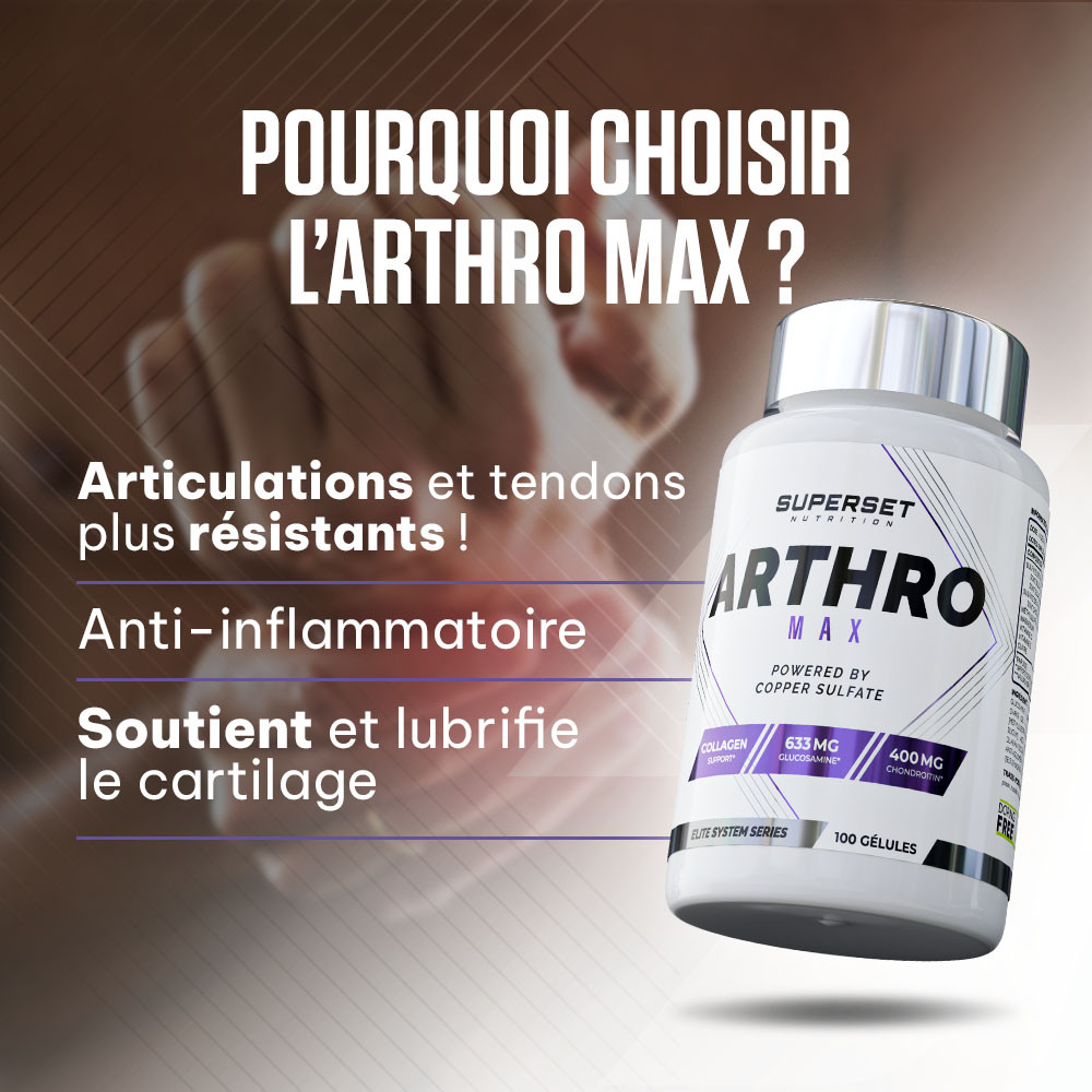 Arthro Max 100 caps Solution pour tendons et articulations - Superset