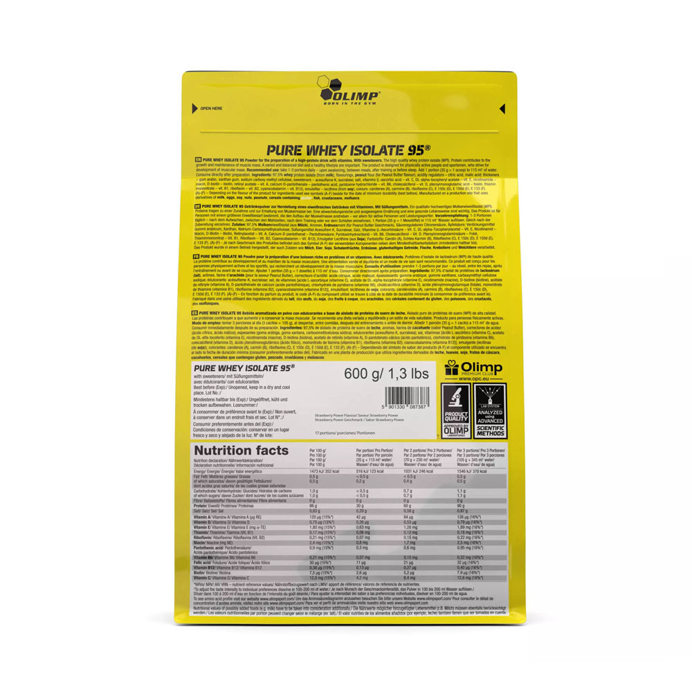 Pure whey isolate 95 (600g) - Whey Isolate - Olimp Sport Nutrition