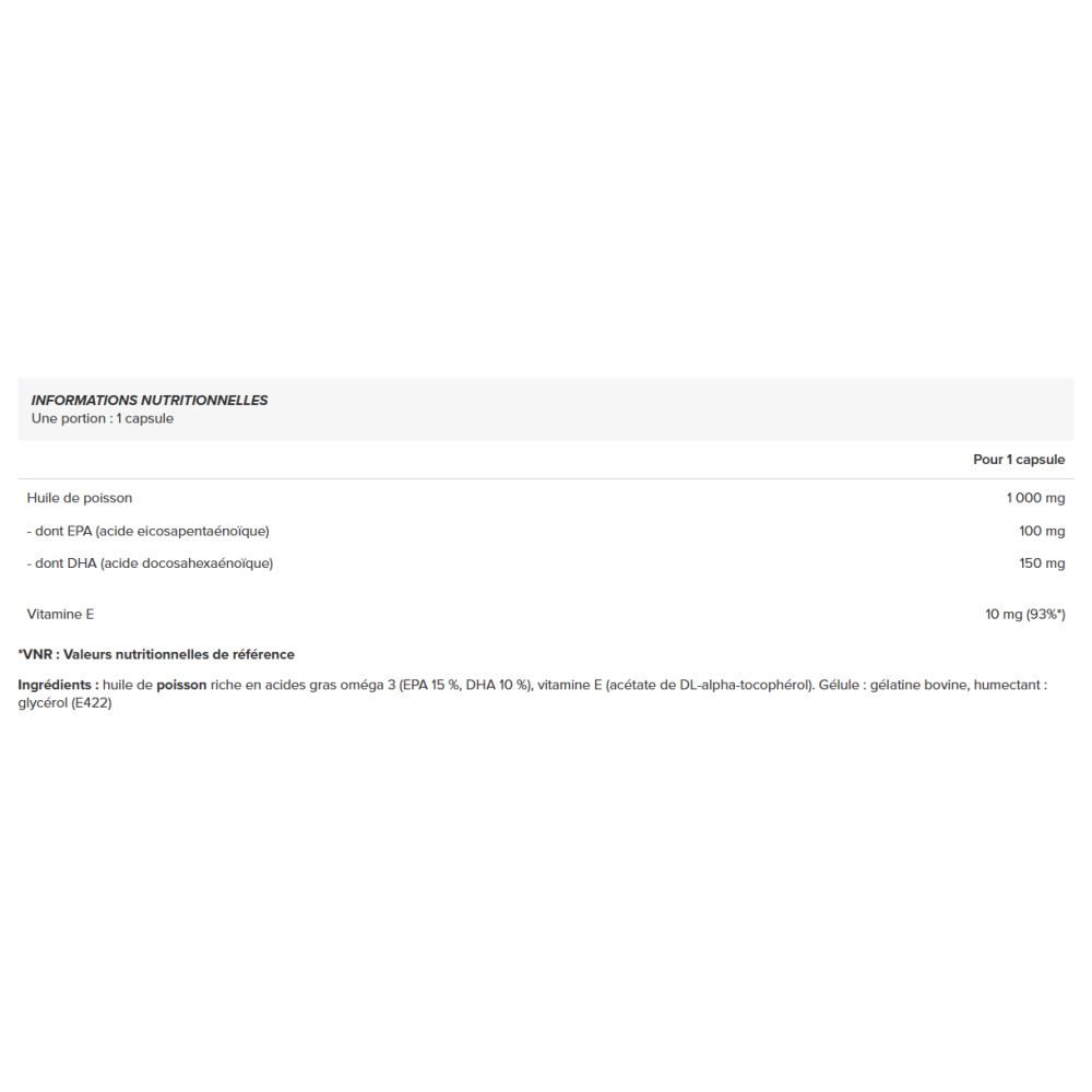 Tri Omega 1000 (100caps) - Oméga - Addict Sport Nutrition