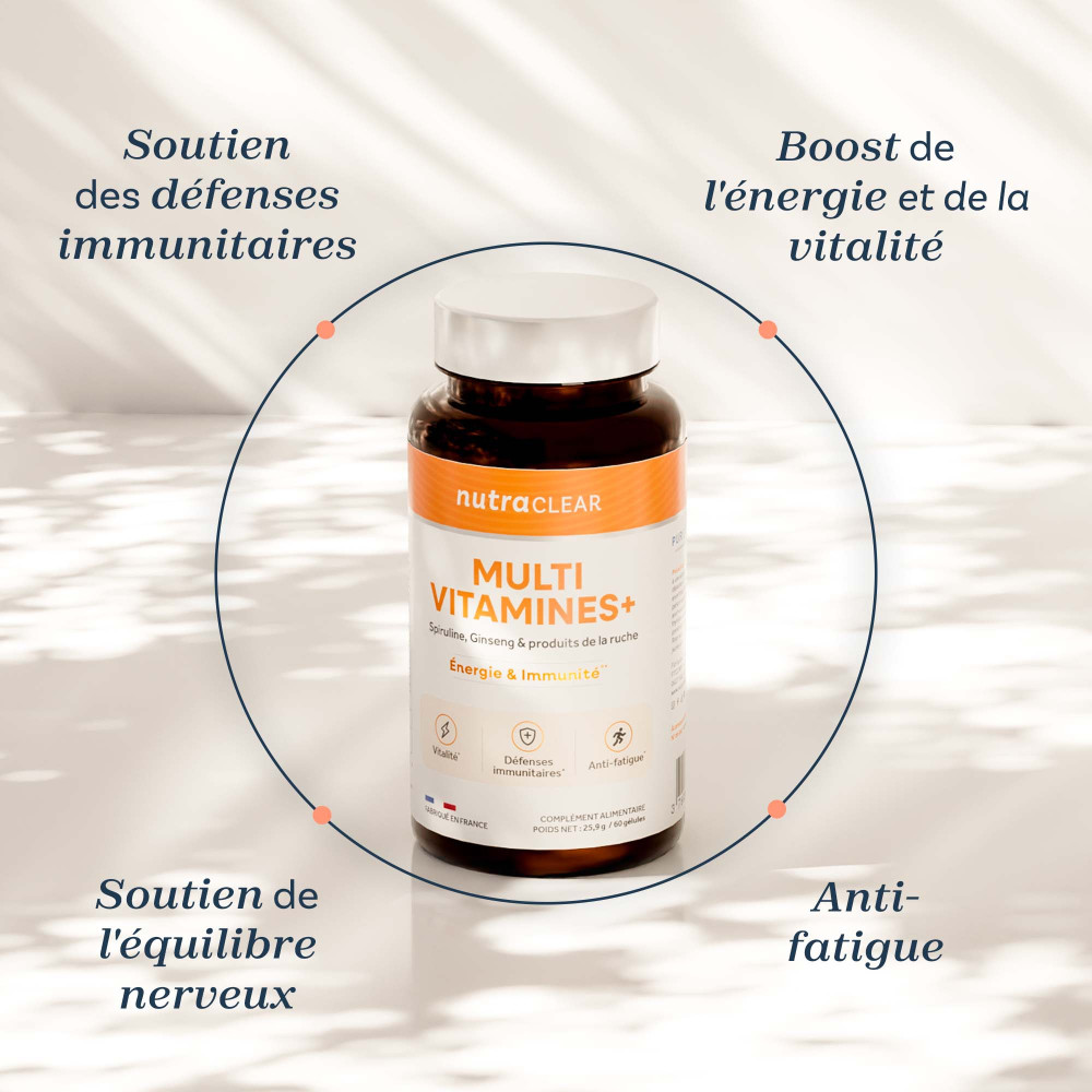 Multivitamines + (60 gélules) - Nutraclear