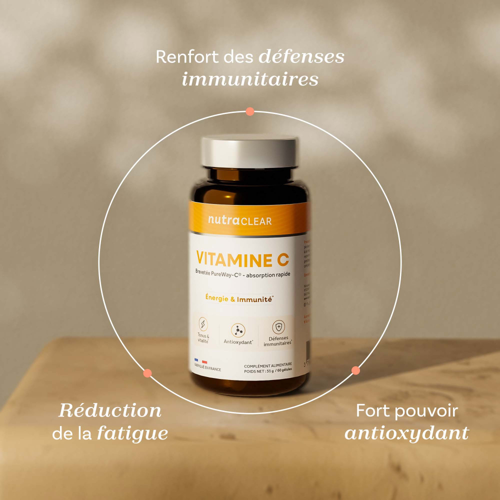 Vitamine C PureWay-C® (60 gélules) - Nutraclear