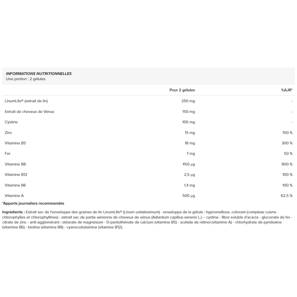 Cure anti-chute de cheveux homme (60 caps) - Beauté du corps - Epycure