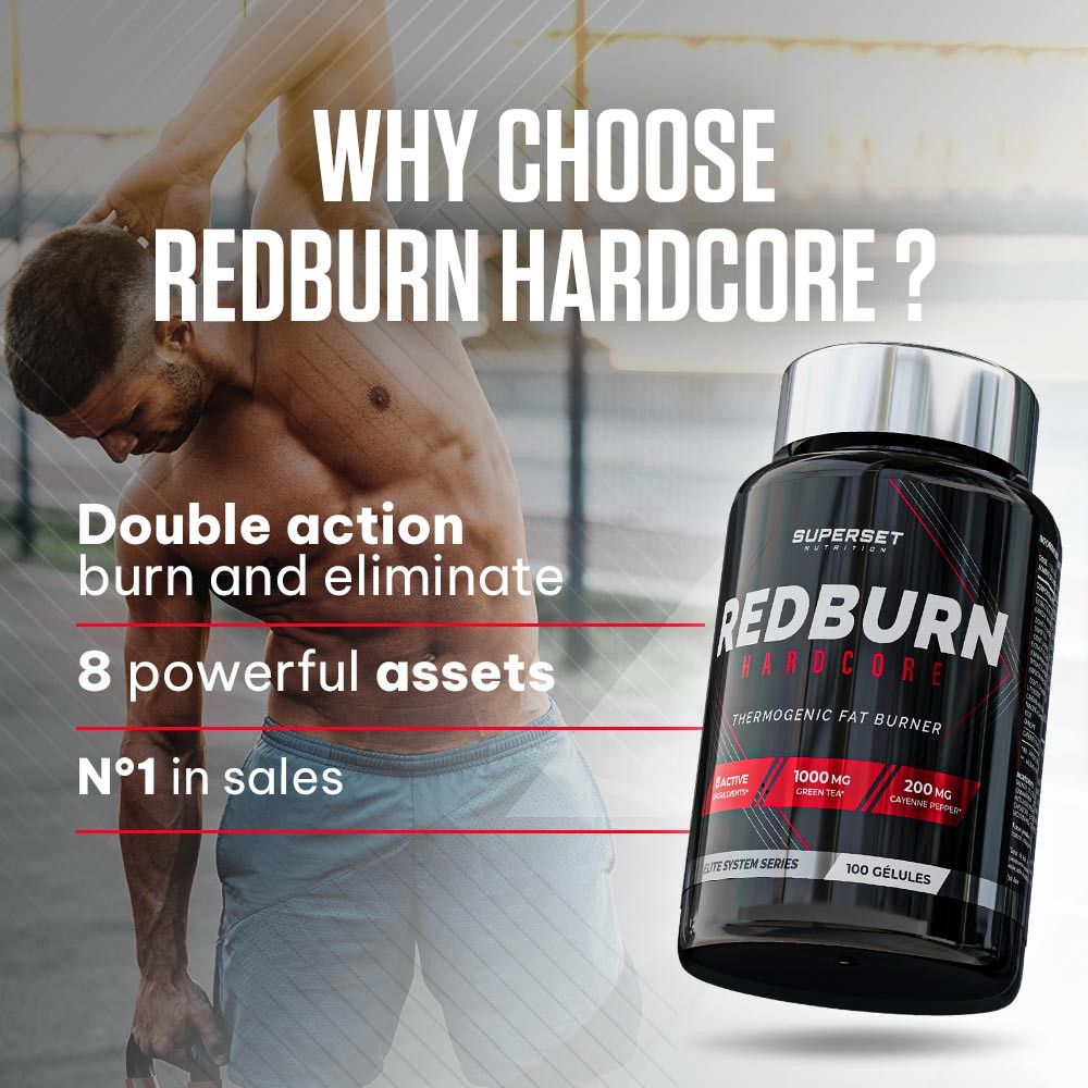 REDBURN HARDCORE Fat Burner Superset Nutrition 100 caps