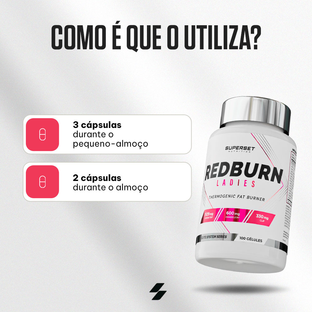 REDBURN LADIES (100 Caps) - Queimador de gorduras - Superset Nutrition